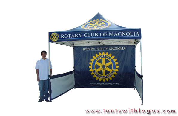 10 x 10 Pop Up Tent | Rotary Club of Magnolia | www.TentsWithLogos.com