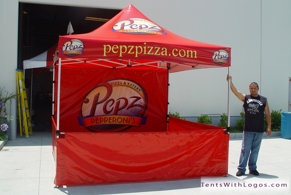 10 x 10 Pop Up Tent | Pepz Pizza | www.TentsWithLogos.com